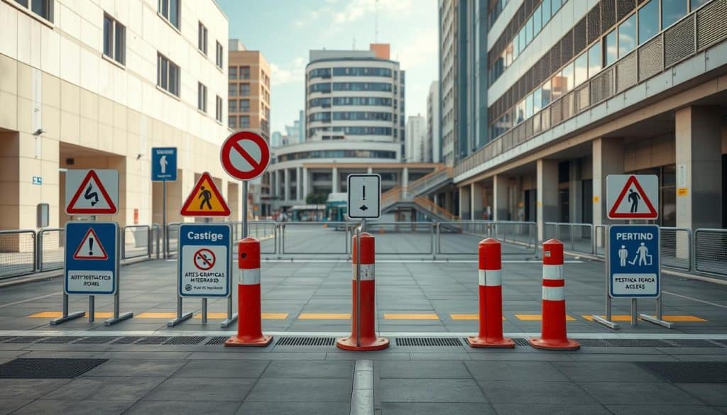 Señalización de zonas de acceso restringido en Bogotá